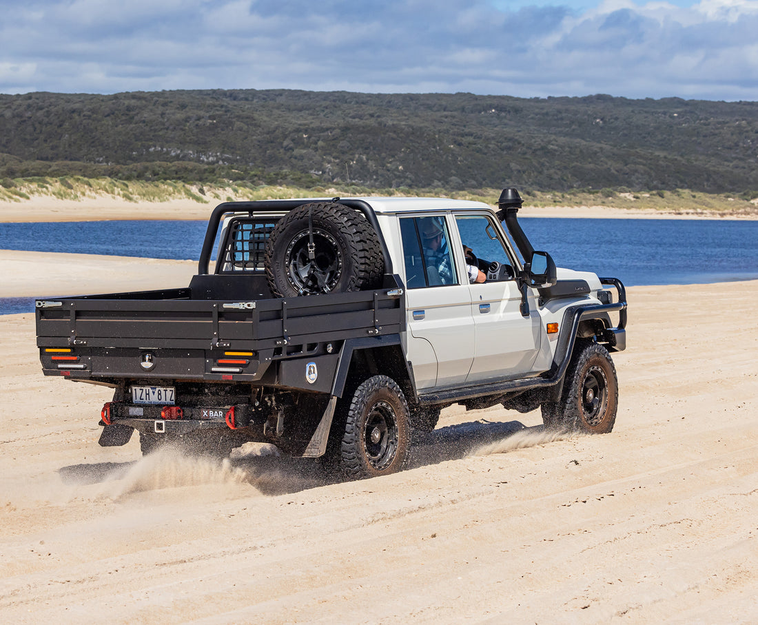 Steel 4x4 Premium Side Steps & Rails for Toyota LandCruiser 79 Series ...