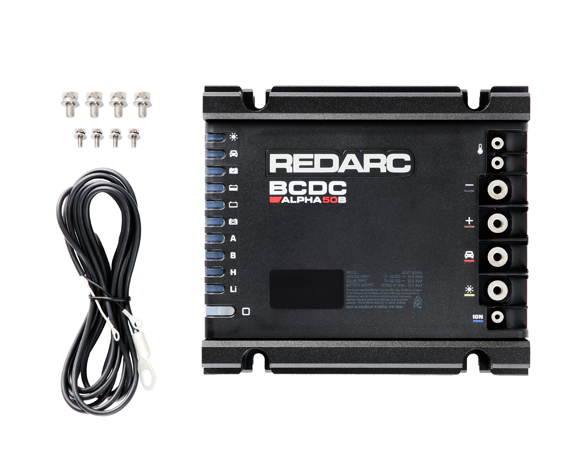REDARC BCDC Alpha50 12V 50A Battery Charger – IRONMAN 4X4 Australia