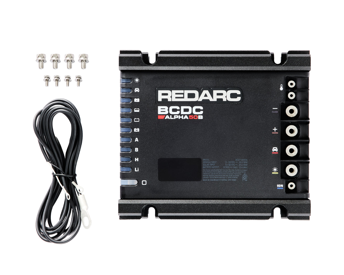 REDARC BCDC Alpha50 12V 50A Battery Charger – IRONMAN 4X4 Australia