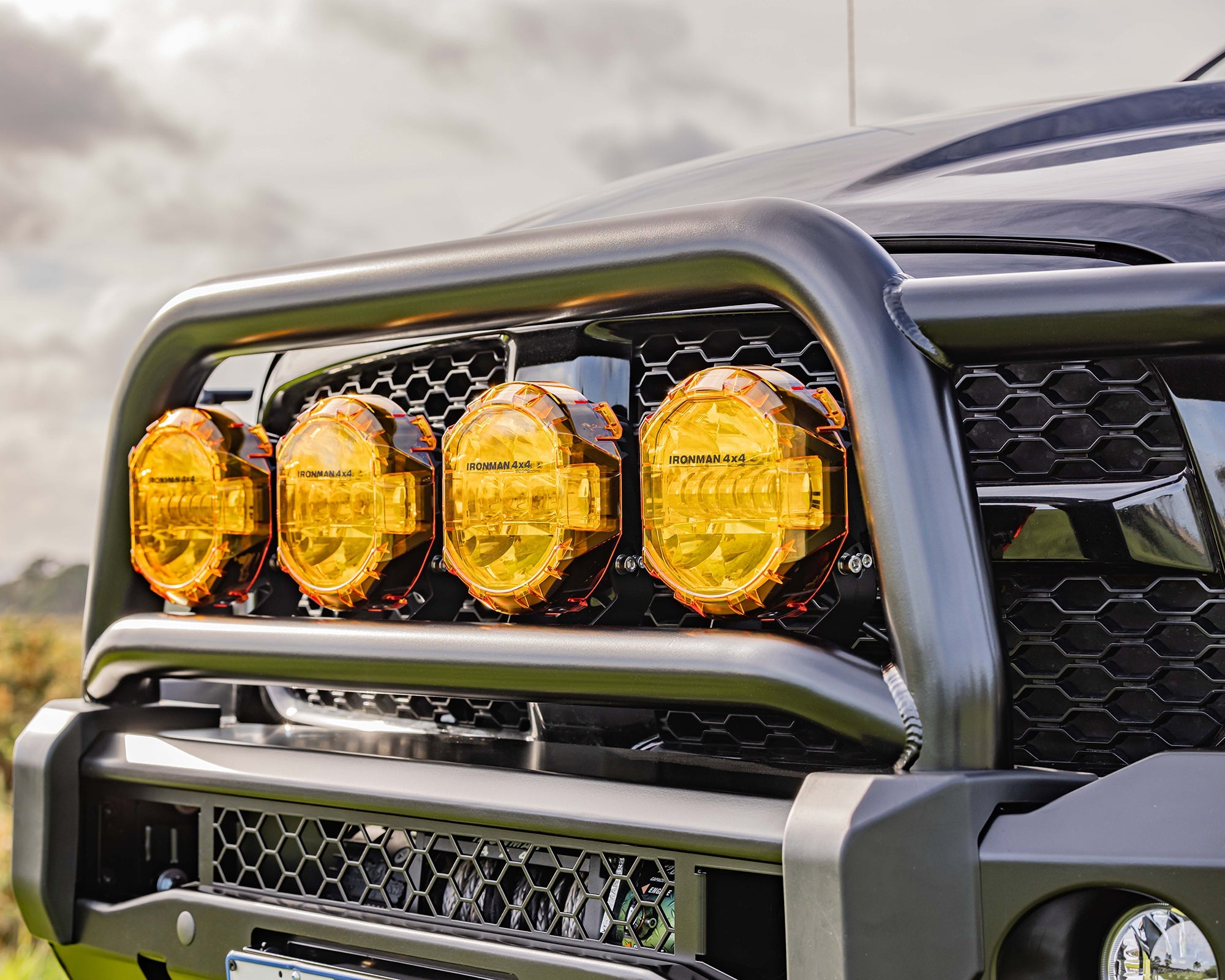 Scope 9-inch LED Driving Light Covers - Amber – IRONMAN 4X4 Australia