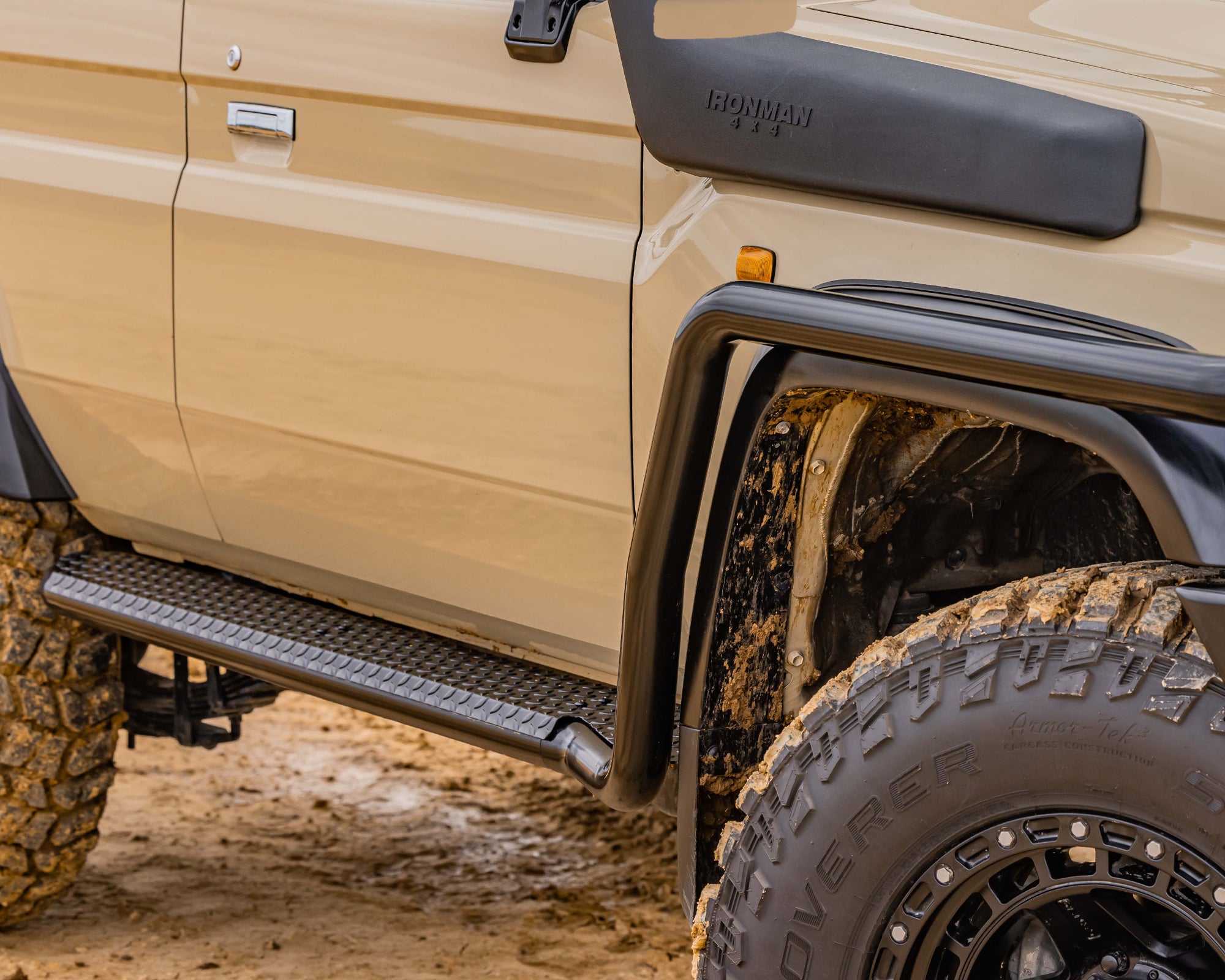 Steel 4x4 Premium Side Steps & Rails for Toyota LandCruiser 79 Series ...