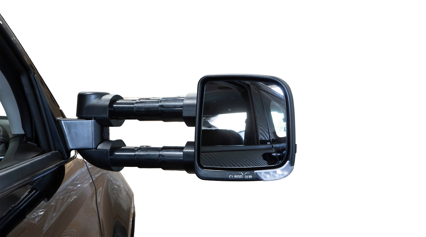 ClearView Compact Towing Mirrors- Black – IRONMAN 4X4 Australia